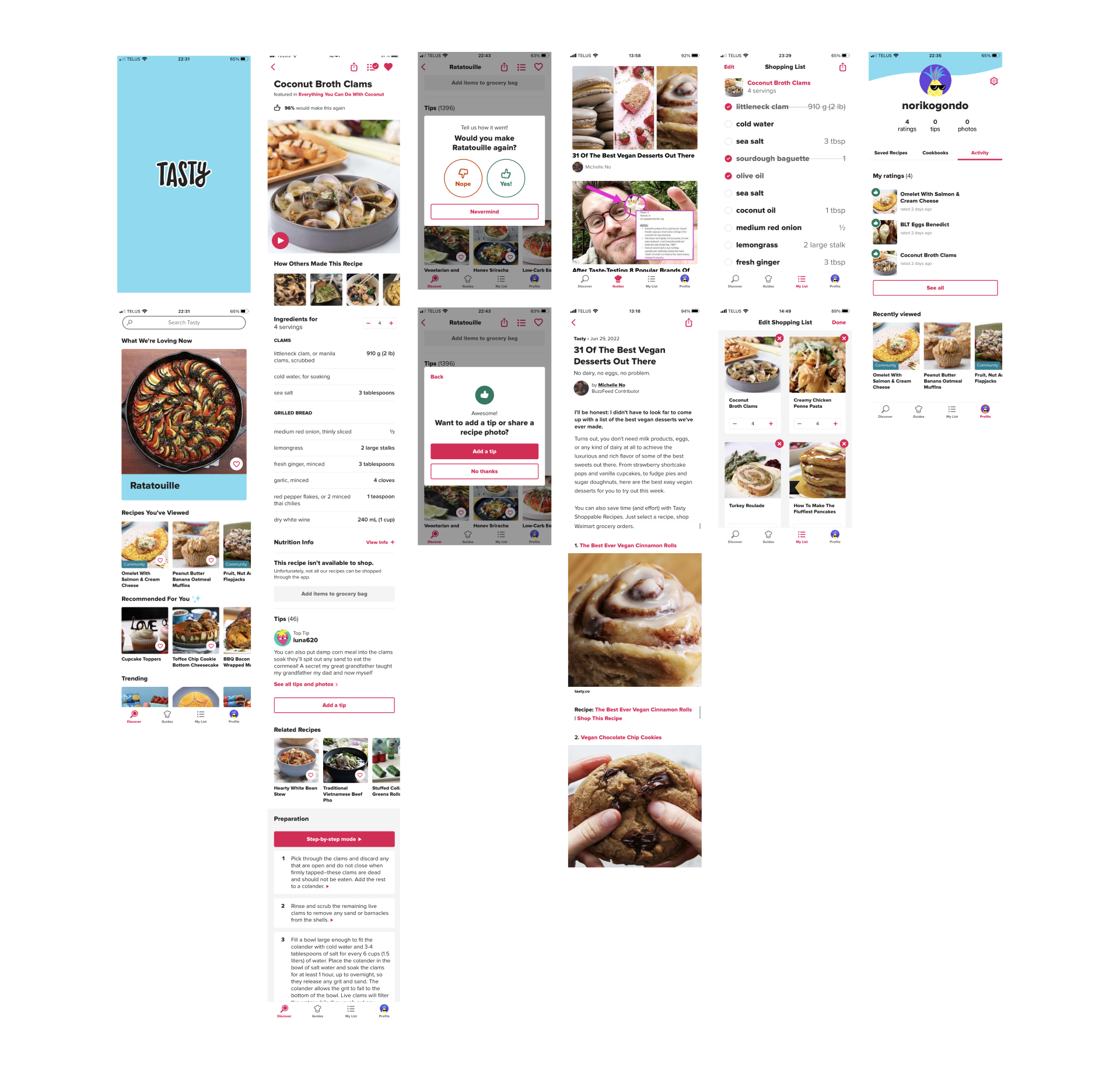 Tasty - UI/UX Case Study - NORIKO GONDO